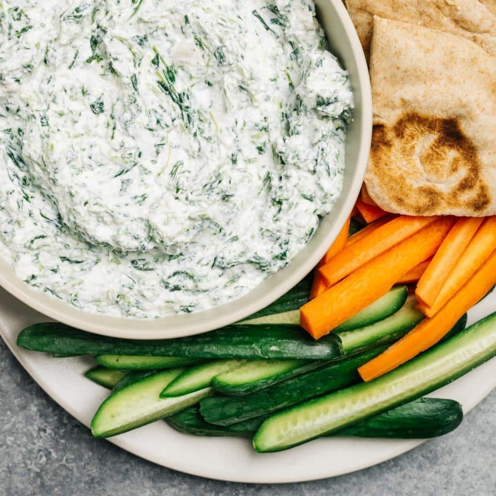 Healthy Greek Yogurt Spinach Dip - Our Salty Kitchen