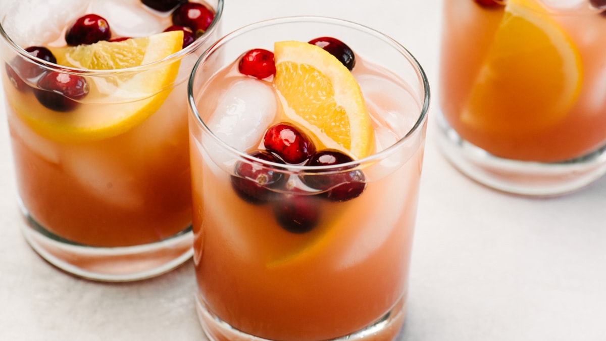 Cranberry Orange Whiskey Sour (Whiskey Punch) - Our Salty Kitchen