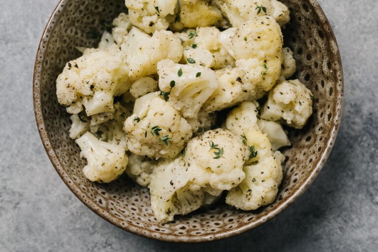 10-Minute Steamed Cauliflower (Crisp Tender) - Our Salty Kitchen