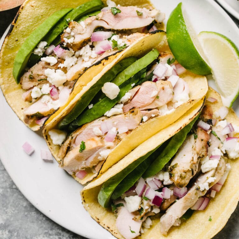Grilled Cilantro Lime Chicken Tacos - Our Salty Kitchen