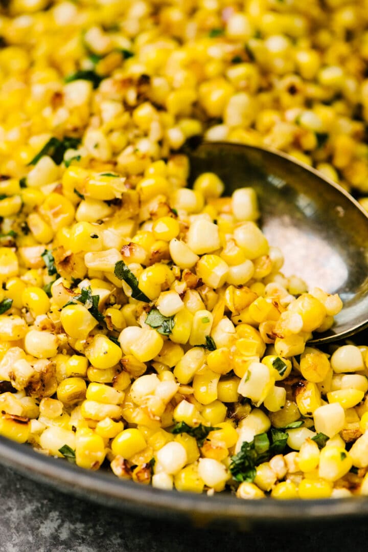 Buttery Sautéed Skillet Corn (15 Minutes!) - Our Salty Kitchen