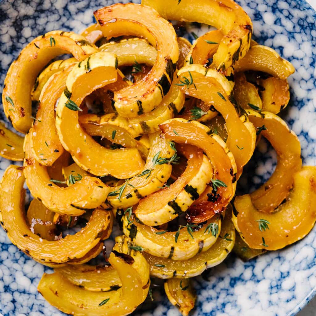 Roasted Delicata Squash with Maple Butter - Our Salty Kitchen
