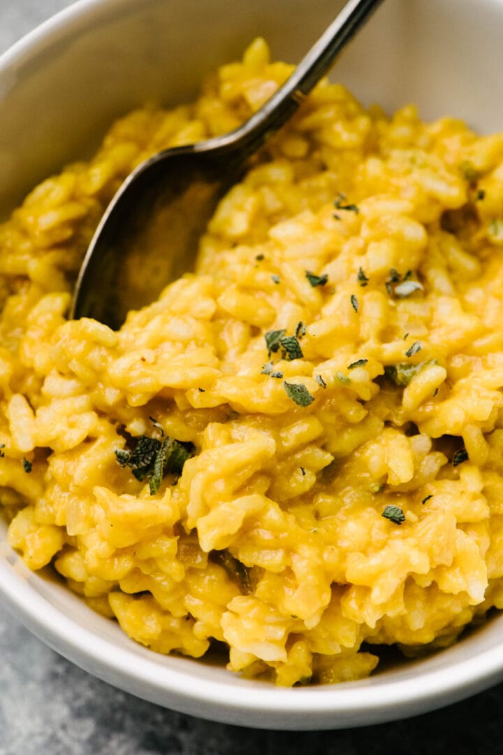 Pumpkin Risotto (Canned Pumpkin Puree) - Our Salty Kitchen
