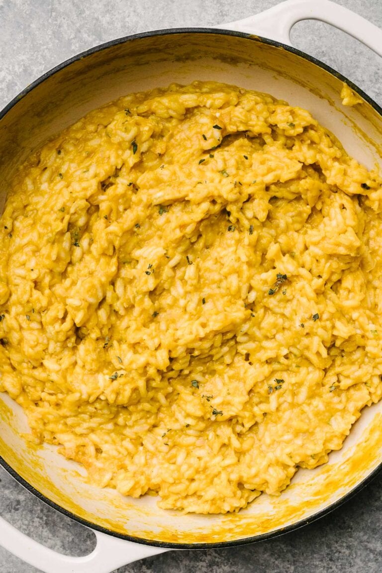 Pumpkin Risotto (Canned Pumpkin Puree) - Our Salty Kitchen