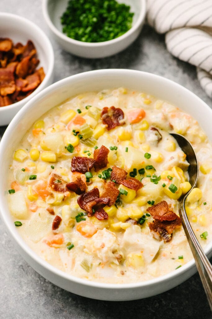 Leftover Turkey Corn Chowder - Our Salty Kitchen